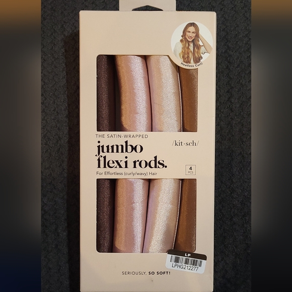 Kitsch | Hair | Kitsch Rosewood Jumbo Satin Flexi Rods 4pc Set | Poshmark